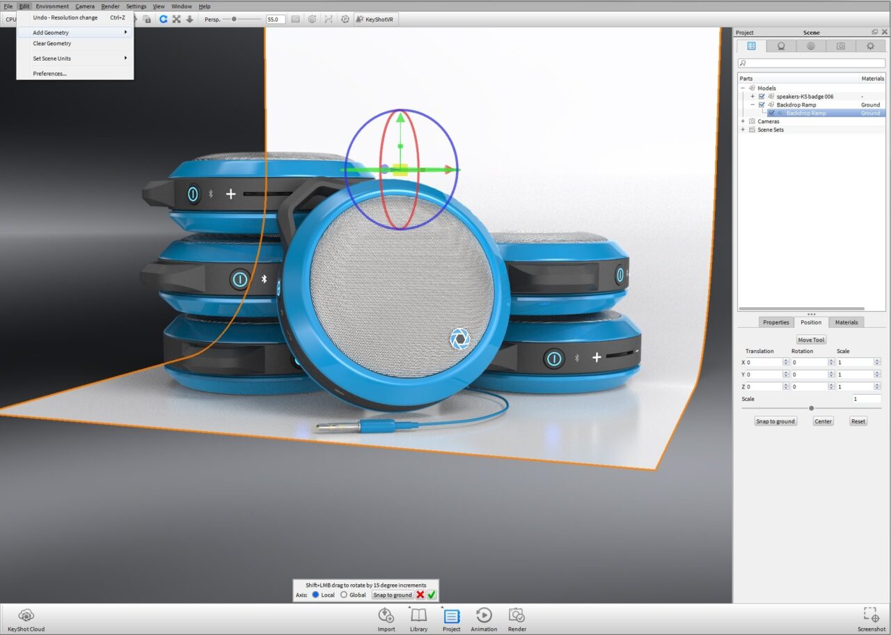 How to Add a Seamless Backdrop in KeyShot