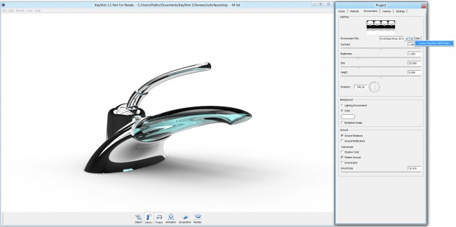 KeyShot 3.1: Realtime Environment Editing